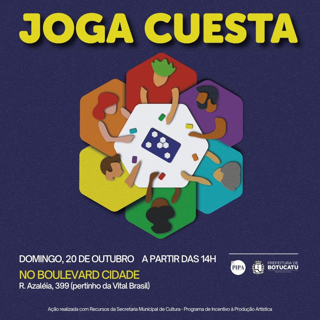 Botucatu: Evento “Joga Cuesta” acontece no dia 20 de outubro - Leia Notícias
